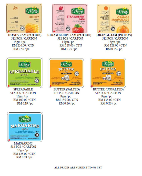 Frozen Food List 2014 – Finlux Sdn Bhd